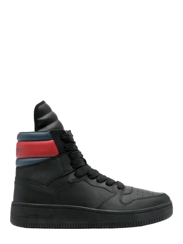 Tommy Hilfiger High-top Lace-up Sneakers - Black