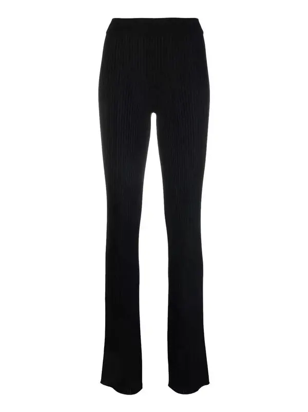 MRZ Ribbed-knit Trousers - Black