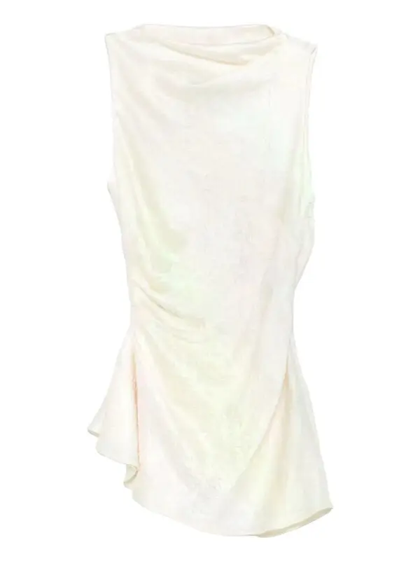 Alexander McQueen Asymmetric Satin Top - Neutrals