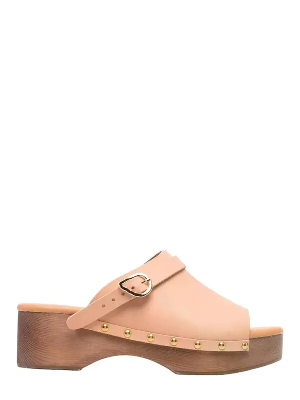 ANCIENT GREEK SANDALS Buckle-detail Clog Sandals - Neutrals