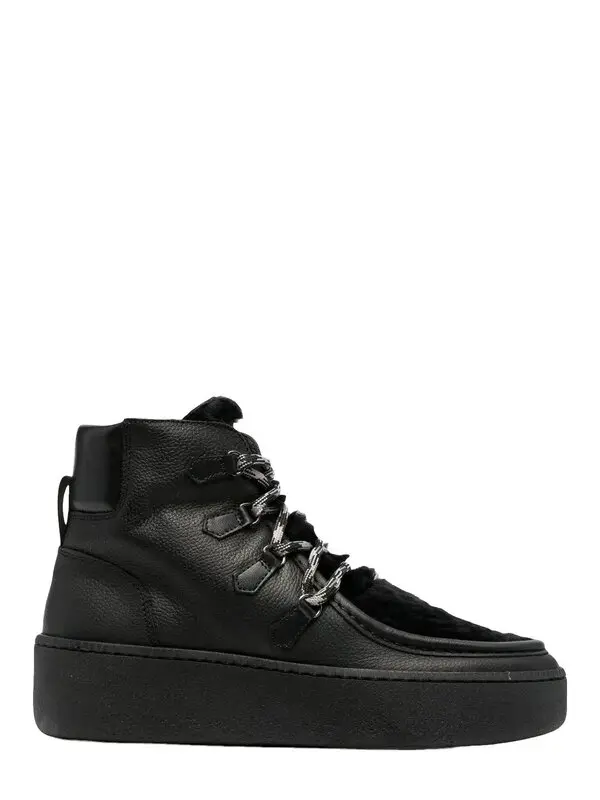 Woolrich Faux-fur Detail Sneakers - Black