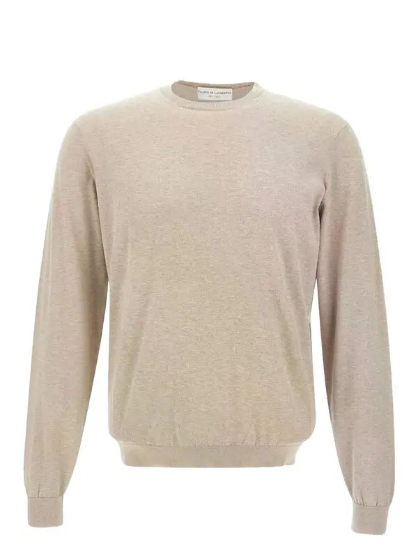 FILIPPO DE LAURENTIIS Long-sleeve Crew-neck Sweater - Neutrals