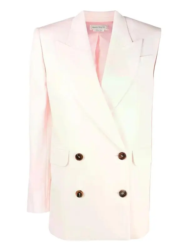 Alexander McQueen Double-breasted Boxy Blazer - Pink