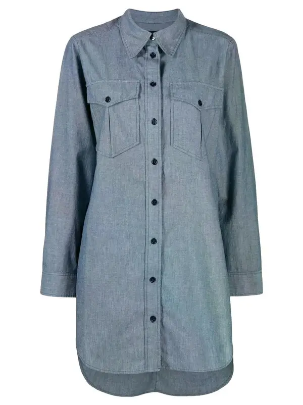 Isabel Marant Étoile Bridget Chambray Shirt Dress - Blue