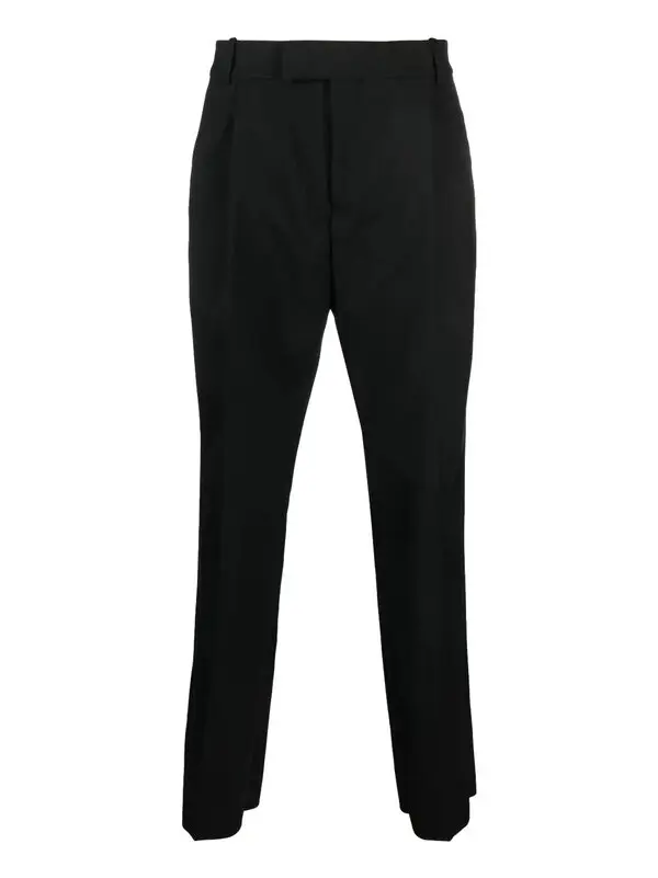 Alexander McQueen Straight-leg Wool Trousers - Black