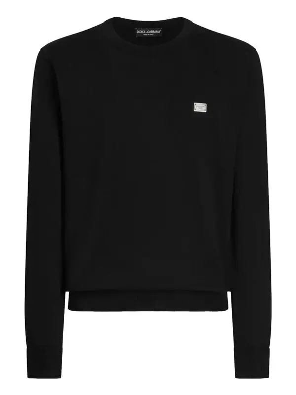Dolce & Gabbana Logo-plaque Sweater - Black