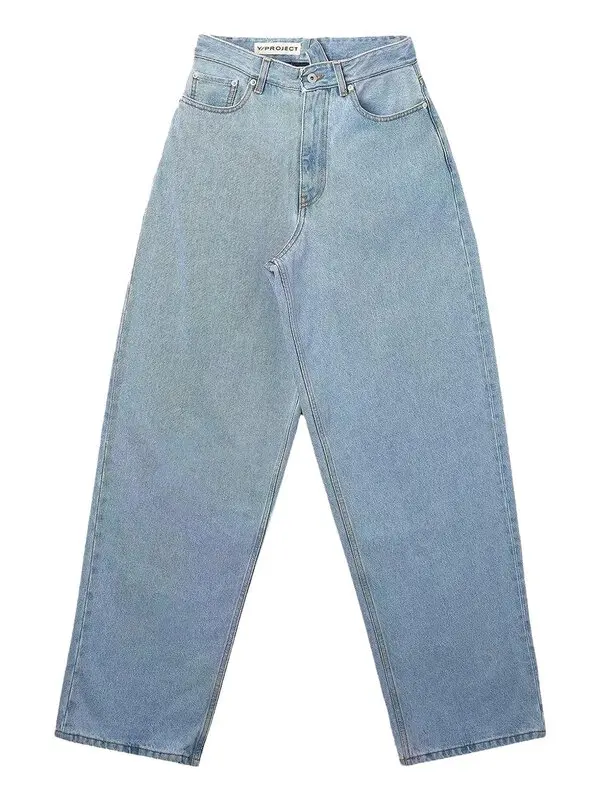 Y/project Multi Waistband Wide Leg Jeans - Blue