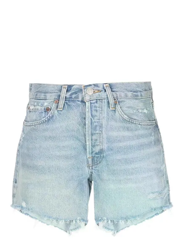AGOLDE Parker High-waisted Denim Shorts - Blue