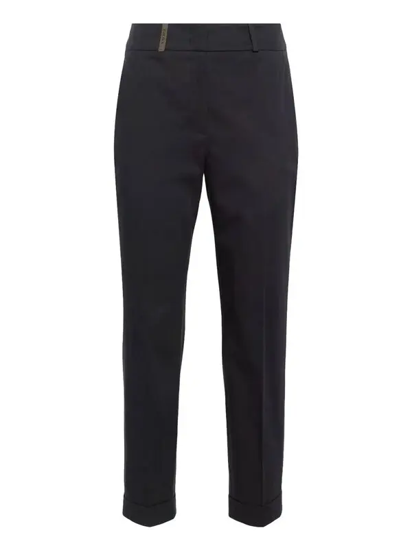 Peserico Cropped Trousers - Blue