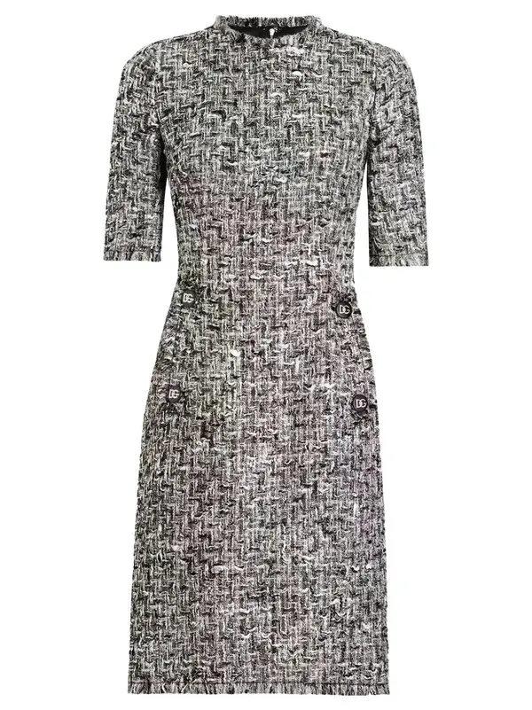 Dolce & Gabbana Tweed Midi Dress - Black
