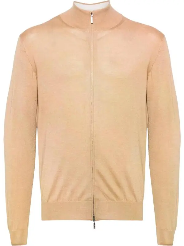 CRUCIANI Cashmere-silk Blend Cardigan - Neutrals