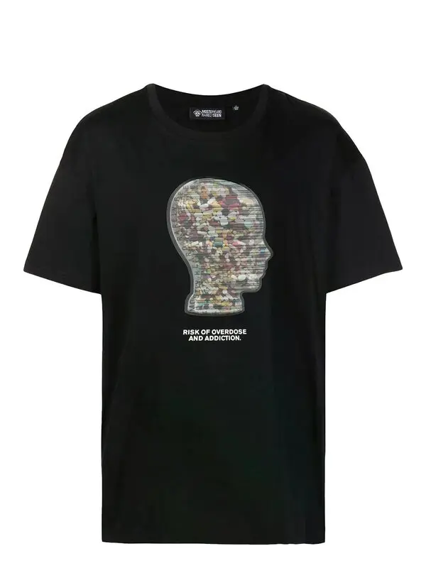 MOSTLY HEARD RARELY SEEN Graphic-print Stretch-cotton T-shirt - Black