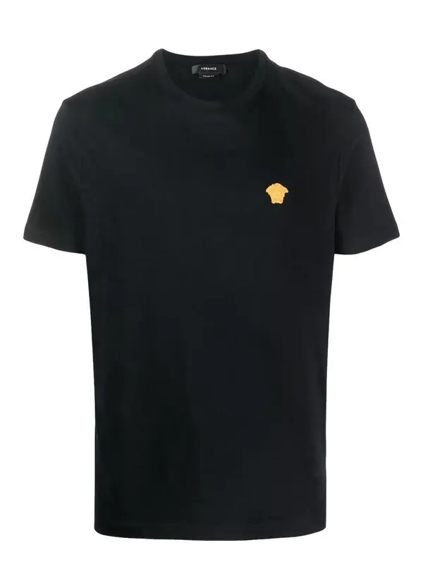 Versace Medusa-embroidered T-shirt - Black