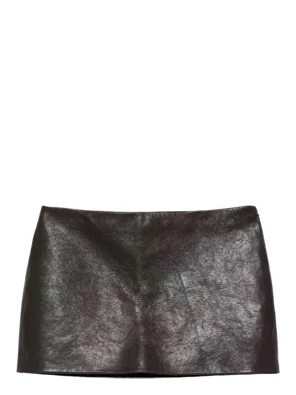Khaite The Jett Mini Skirt - Brown