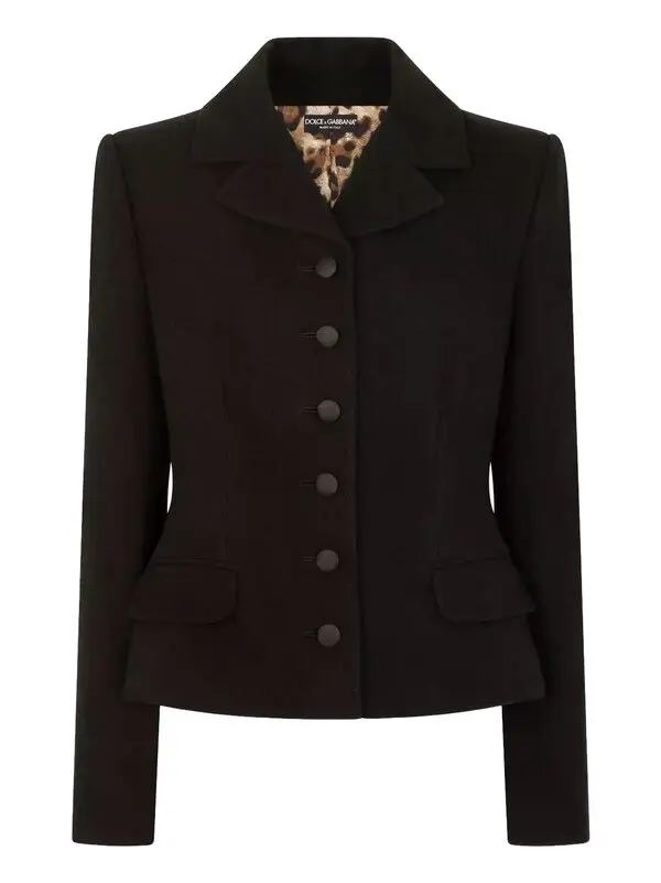Dolce & Gabbana Single-breasted Virgin Wool Blazer - Black