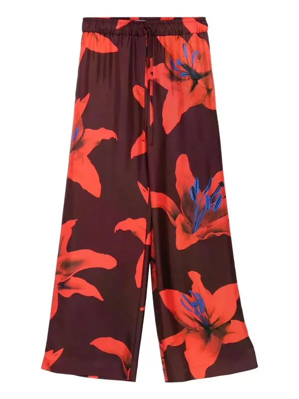 Alexander McQueen Floral-print Trousers - Red