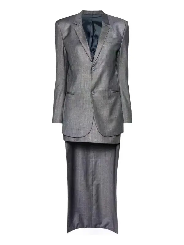 BETTTER Pinstripe Wool Blend Suit - Grey