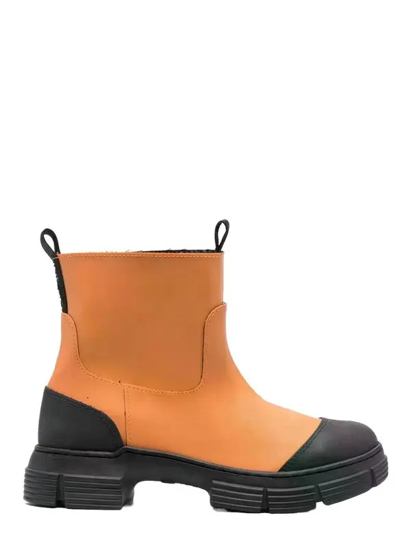 GANNI 55mm Chunky Slip-on Boots - Orange