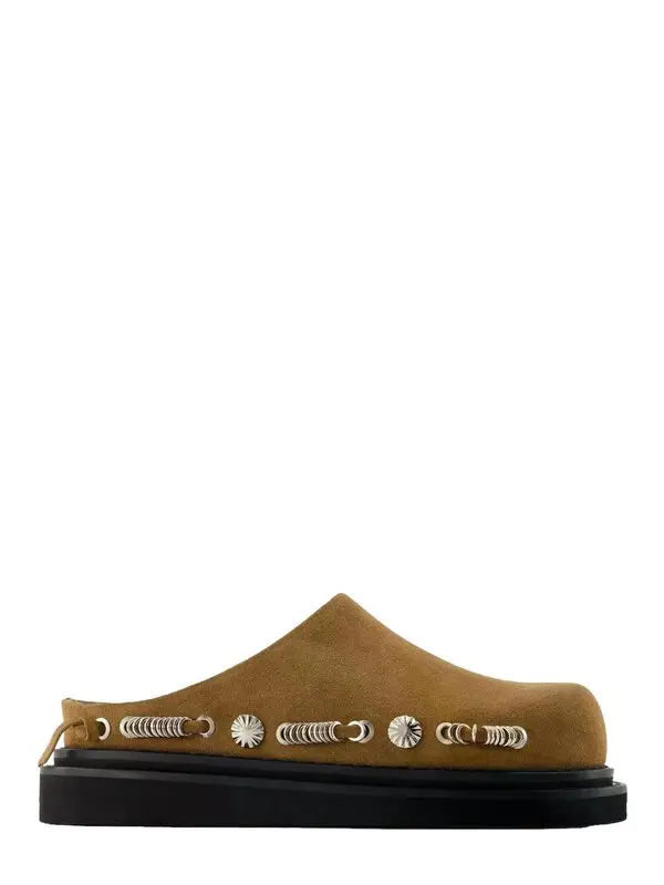 Toga Suede Clogs - Brown