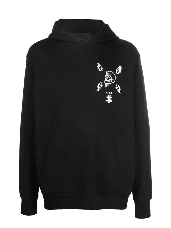 Philipp Plein Skull Graphic-print Hoodie - Black
