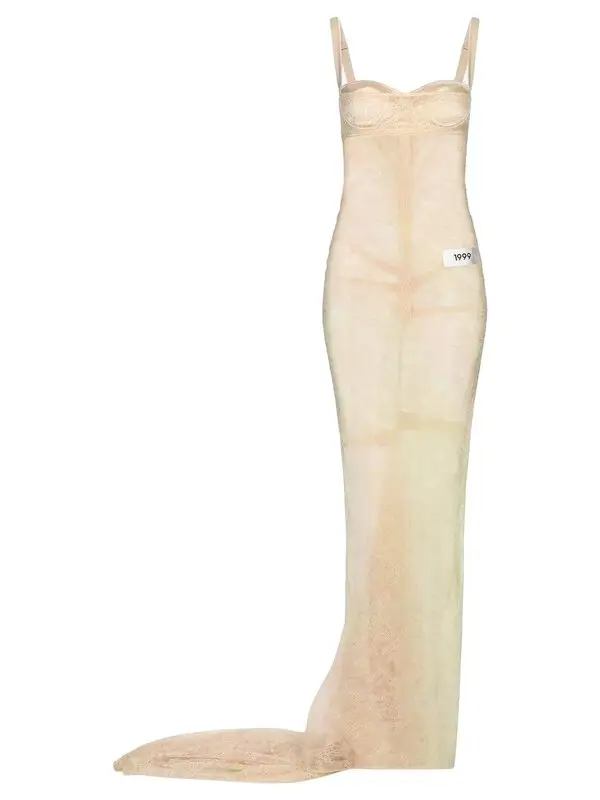 Dolce & Gabbana Kim Floral-lace Maxi Dress - Neutrals