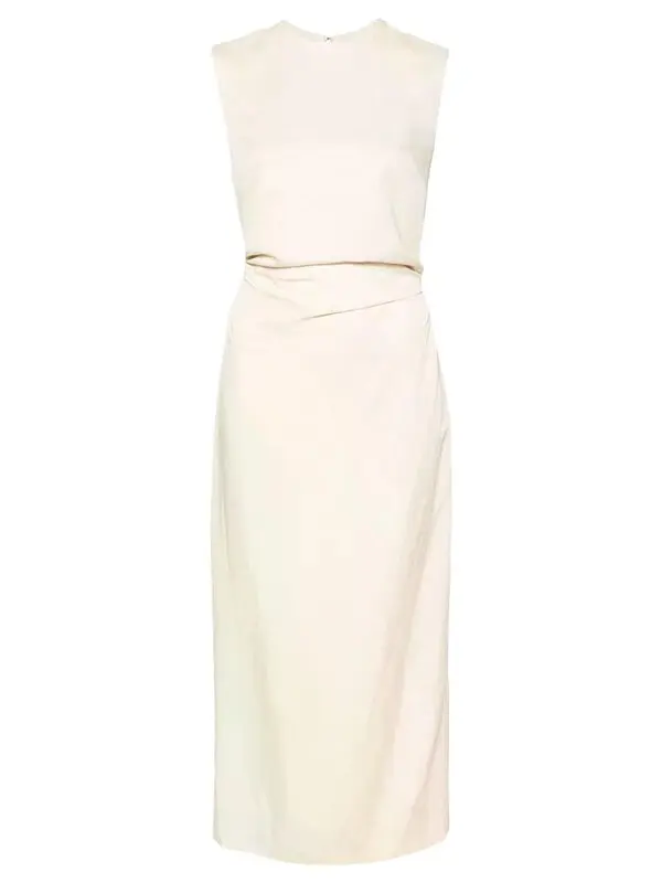 TOTEME Tie-waist Sleeveless Midi Dress - Neutrals