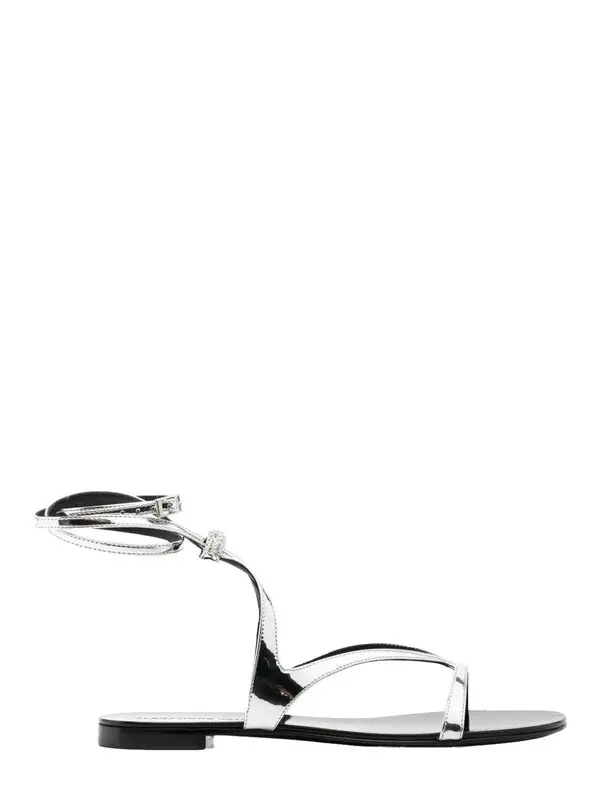 Alexandre Vauthier Crystal-embellished Flat Sandals - Silver