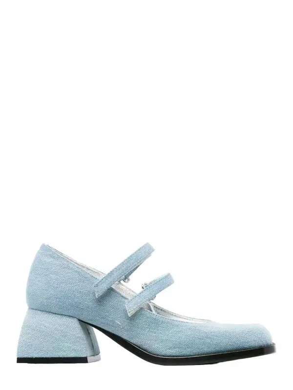 NODALETO Bulla Denim 50mm Pumps - Blue