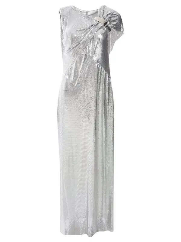 Rabanne Metallic Mesh Gown - Silver