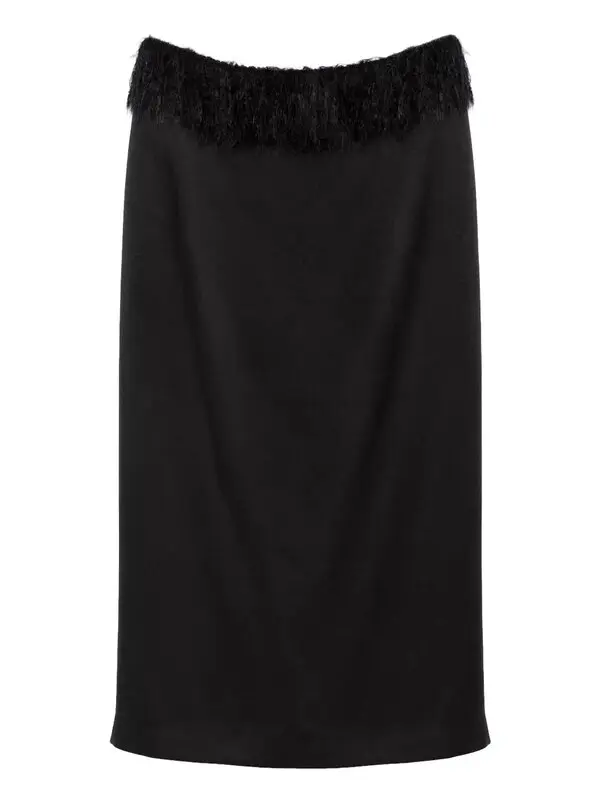 TOTEME Fringed Maxi Skirt - Black