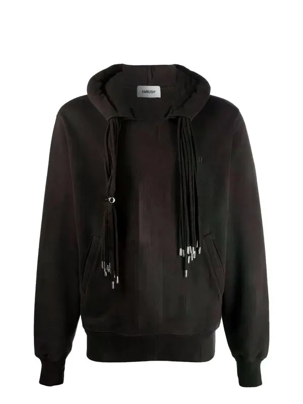 AMBUSH Drawstring Cotton Hoodie - Brown