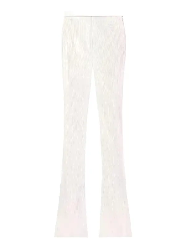 COURREGES Reedition Ribbed Flared Trousers - White