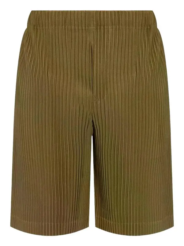 Issey Miyake Plissé-effect Shorts - Green