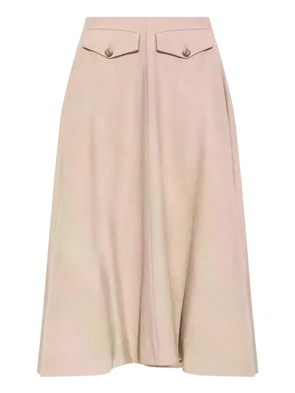 BY MALENE BIRGER Pocketed Calf-length Skirt - Neutrals