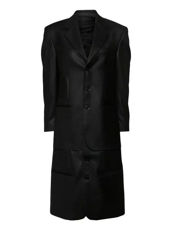 BETTTER Layered Single-breasted Coat - Black