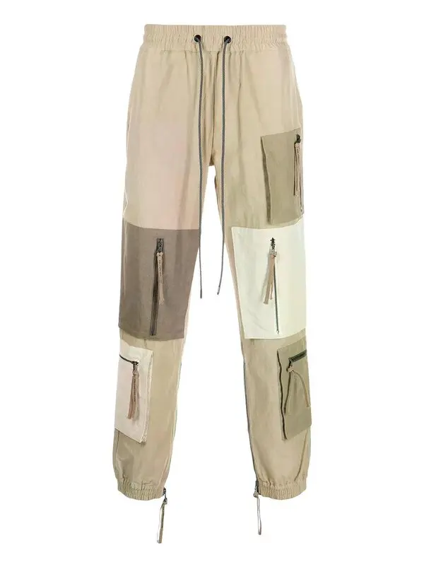 MOSTLY HEARD RARELY SEEN Patchwork Zip-pocket Trousers - Brown