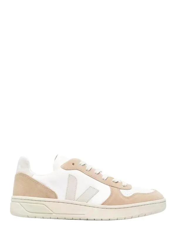 VEJA V-10 Panelled Lace-up Sneakers - Neutrals