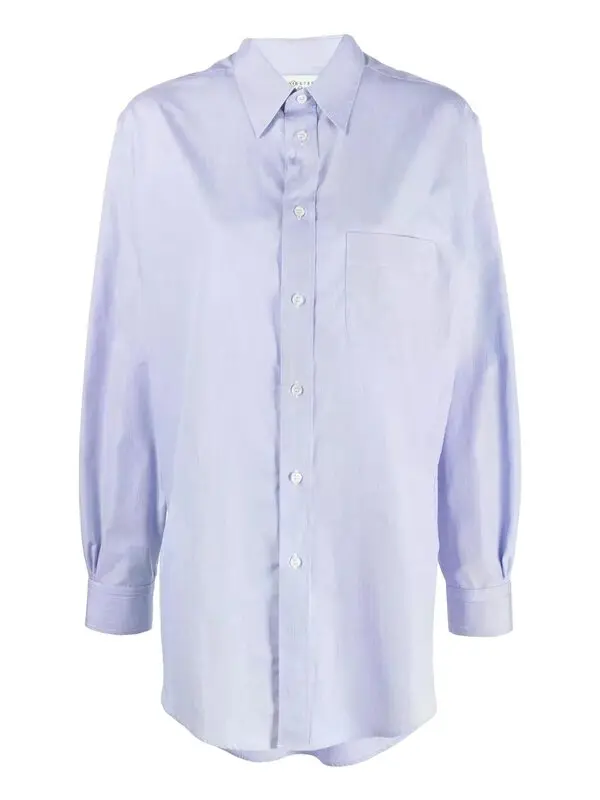 MAISON MARGIELA Long-sleeve Piqué Shirt - Blue
