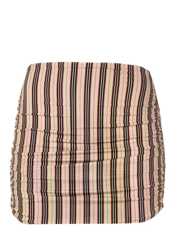 AMIR SLAMA Stripe-print Mini Skirt - Multicolour