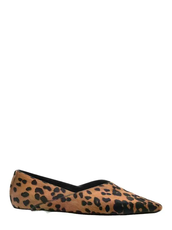 TOTEME Everyday Leopard Print Ballerina Flats - Brown