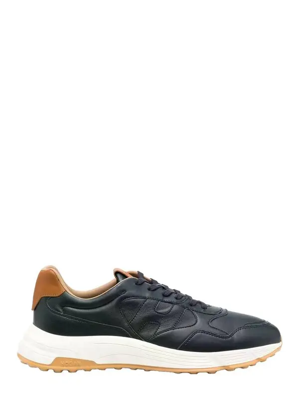 Hogan Leather Embossed-logo Sneakers - Blue