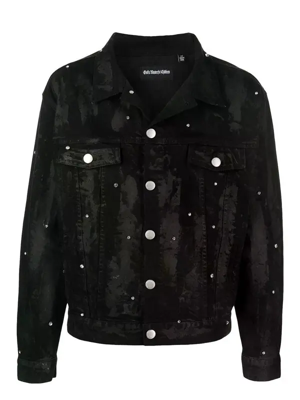 GOD'S MASTERFUL CHILDREN Embellished Denim Jacket - Black
