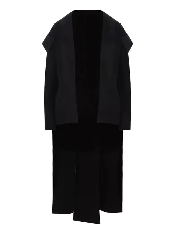 Yohji Yamamoto Open-front Coat - Black