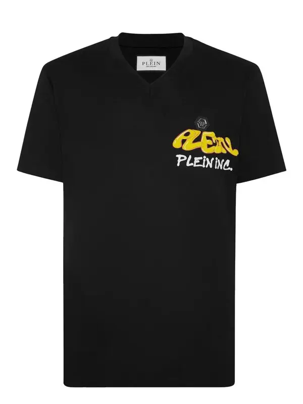 Philipp Plein Logo-print Cotton T-shirt - Black