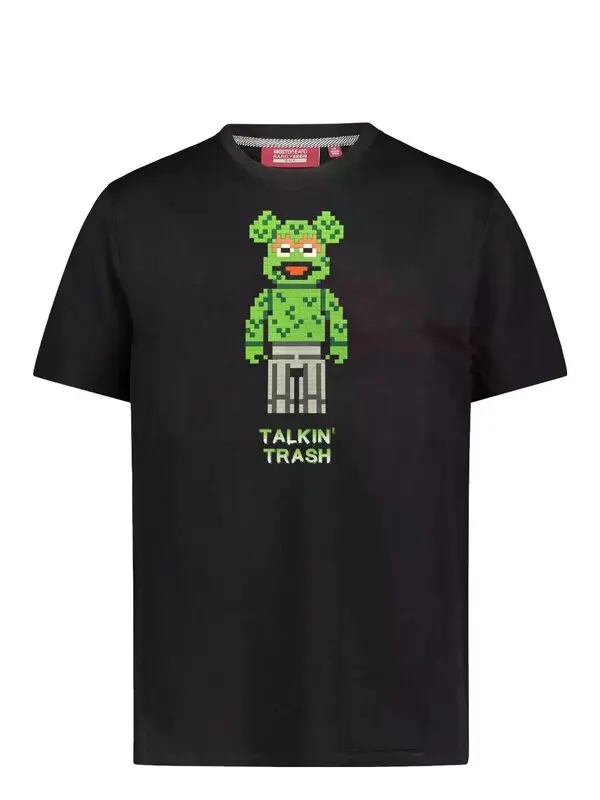 MOSTLY HEARD RARELY SEEN 8-BIT Talkin' Trash 8-bit Appliqué Cotton T-shirt - Black