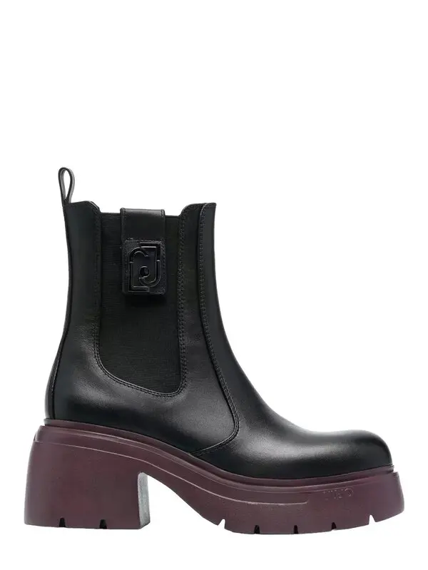 Liu Jo Carrie Leather Ankle Boots - Black
