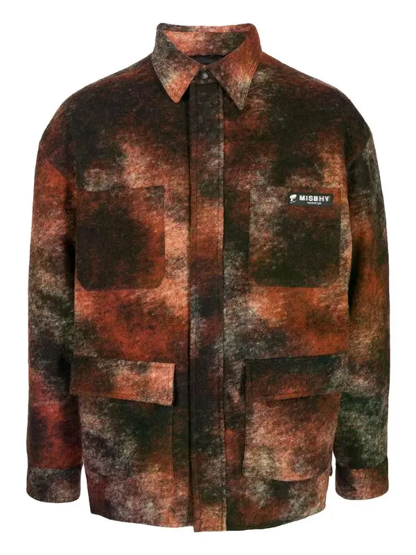 MISBHV Patterned Logo-patch Shirt - Red
