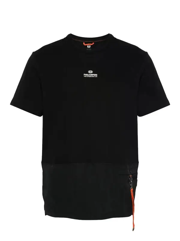 PARAJUMPERS Clint Panelled T-shirt - Black