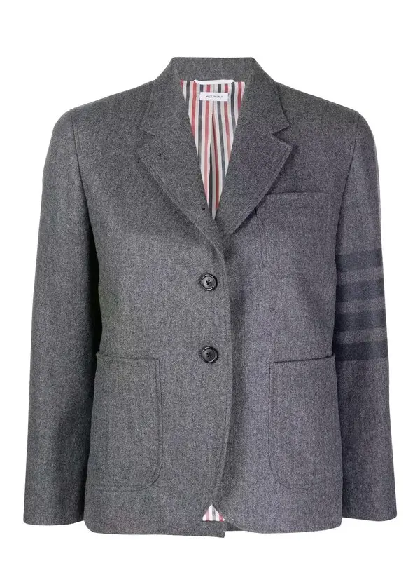 Thom Browne 4-bar Stripe Single-breasted Blazer - Grey
