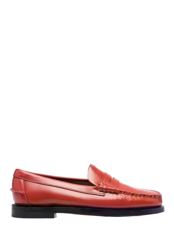 SEBAGO Leather Slip-on Loafers - Red